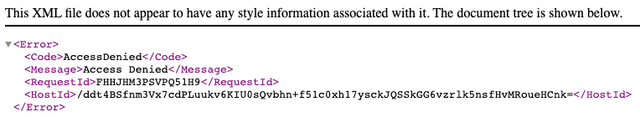 Cloudfront 에러 This Xml File Does Not Appear To Have Any Style